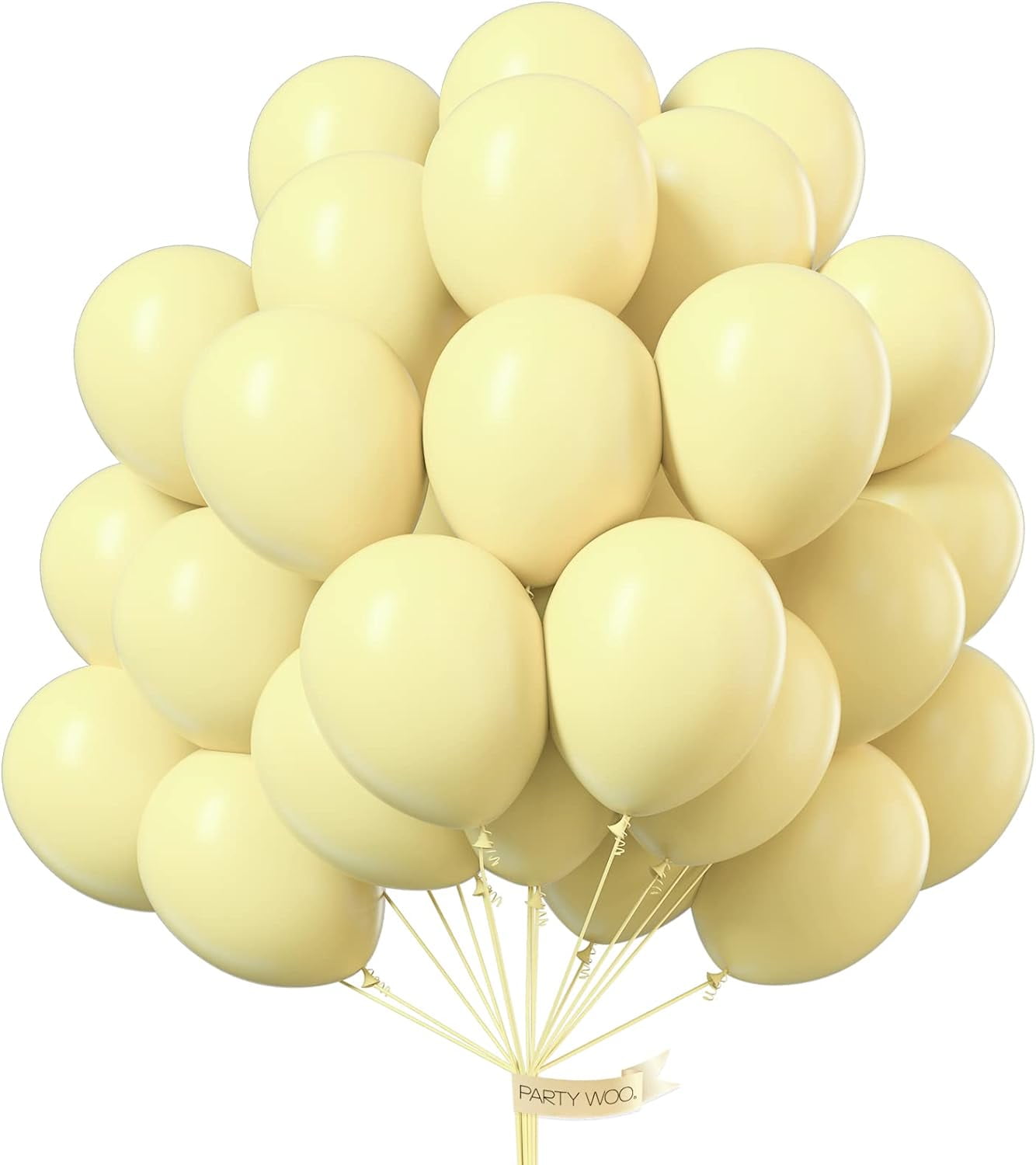 Pastel Yellow Balloons 50 pcs 12 Inch Light Pale Yellow Balloons for ...