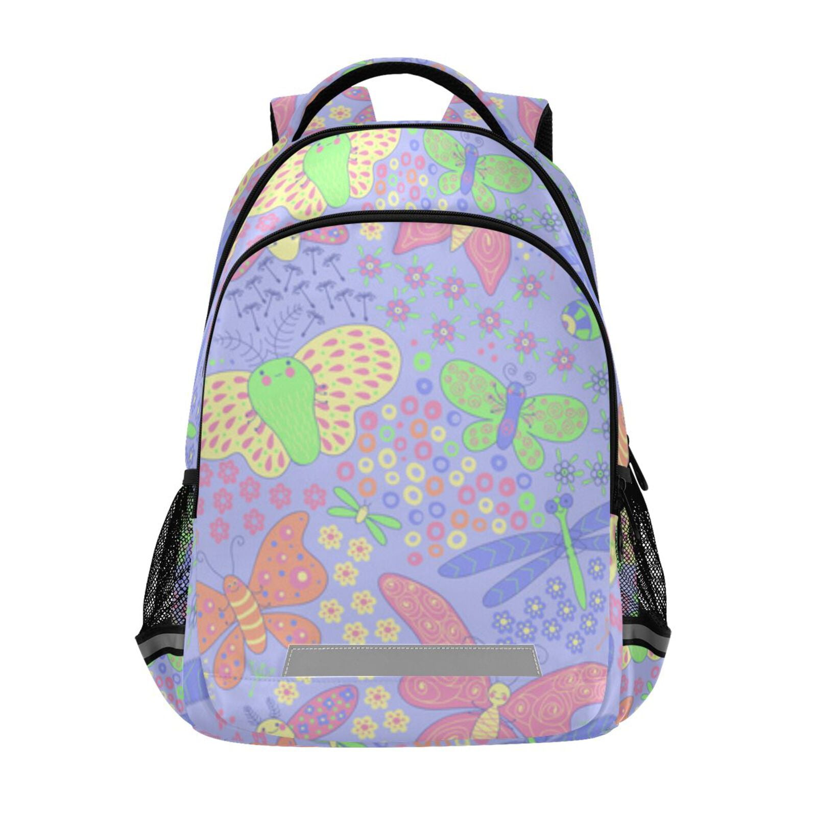 Pastel butterflies floral pattern Backpack with Chest Strap, Laptop ...