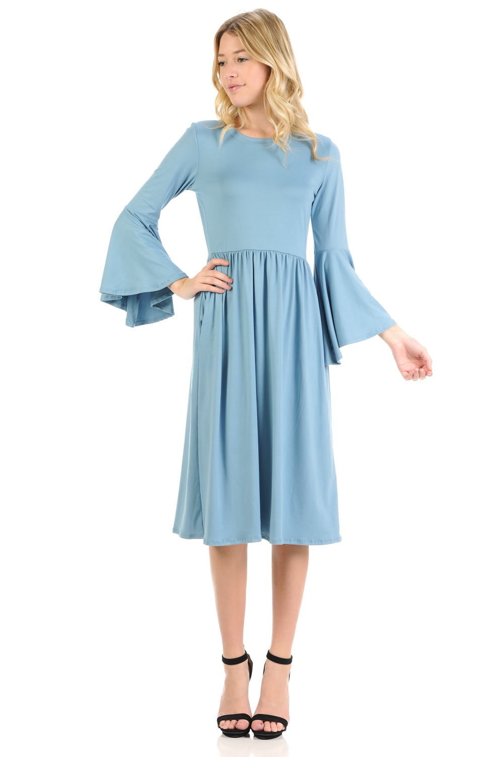 Pastel by Vivienne Women's Fit and Flare Dress with Dramatic Bell ...