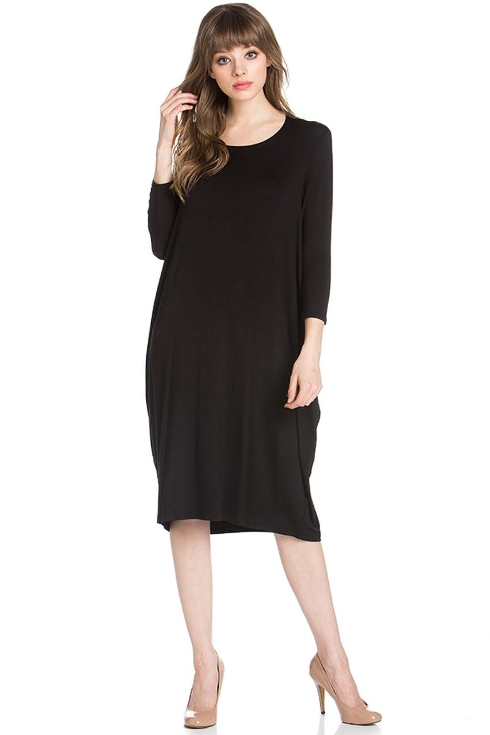 Pastel by Vivienne Women's Side Drape Midi Dress Black Large - Walmart.com