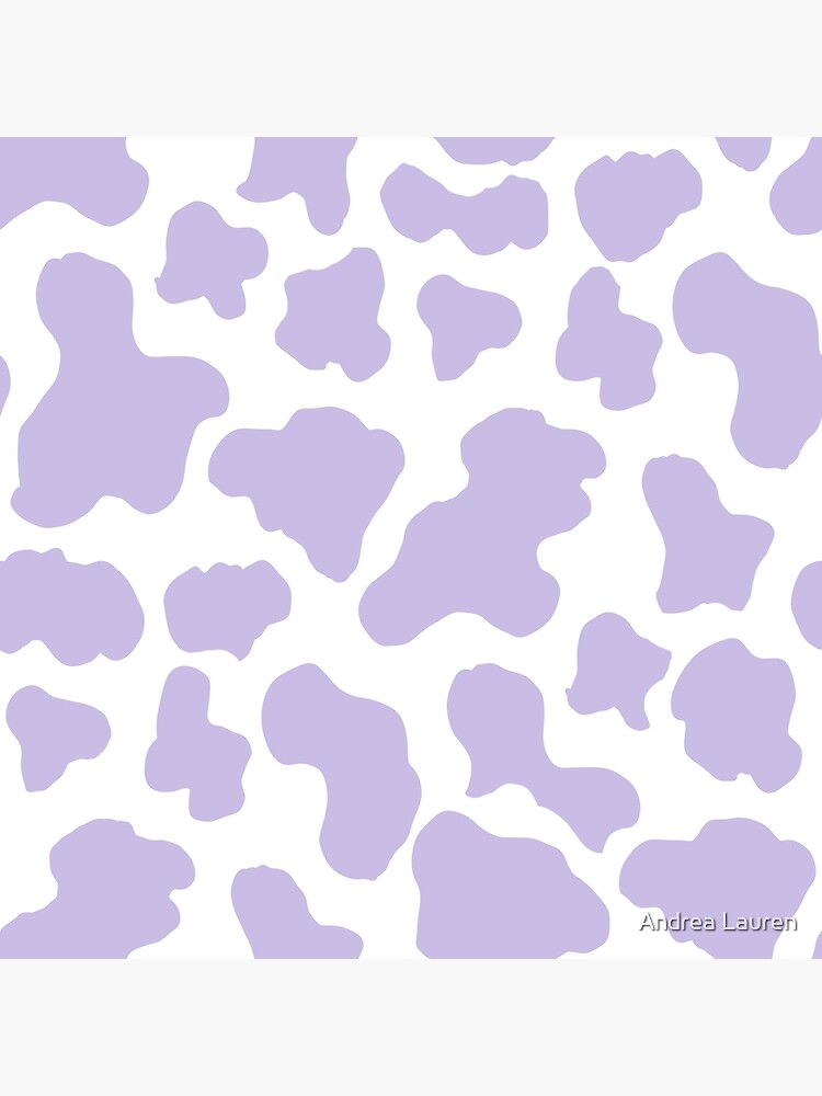 Pastel purple cow print aesthetic pattern Fashion Art Decor Frame ...