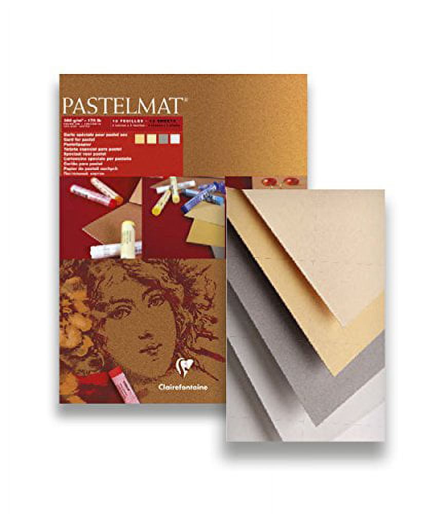 Clairefontaine 24 x 30 cm PastelMat Pastel Card Pad No1, 360 g, 12 ...