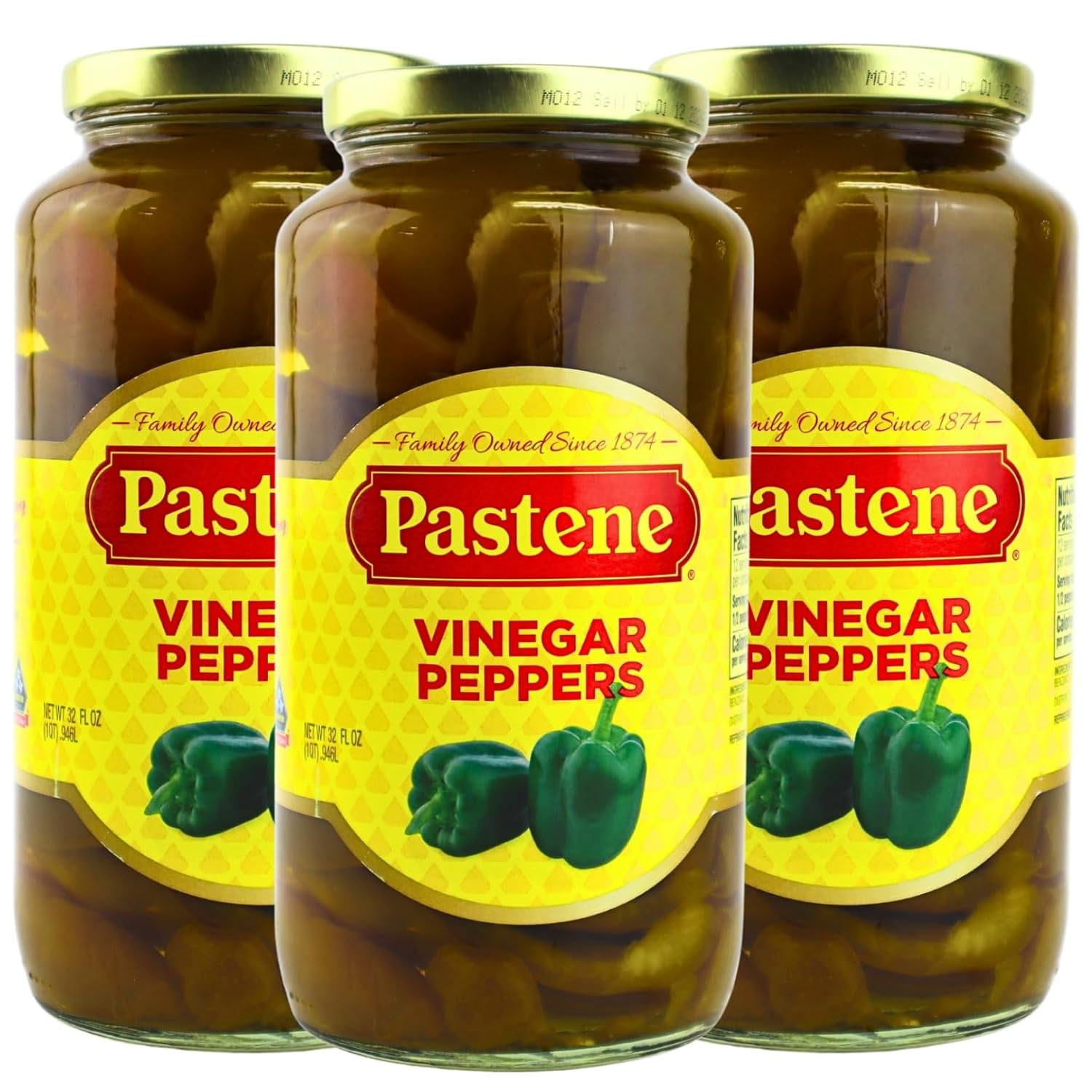 Pastene Green Vinegar Peppers, 32 Ounce (3 Pack) - Walmart.com