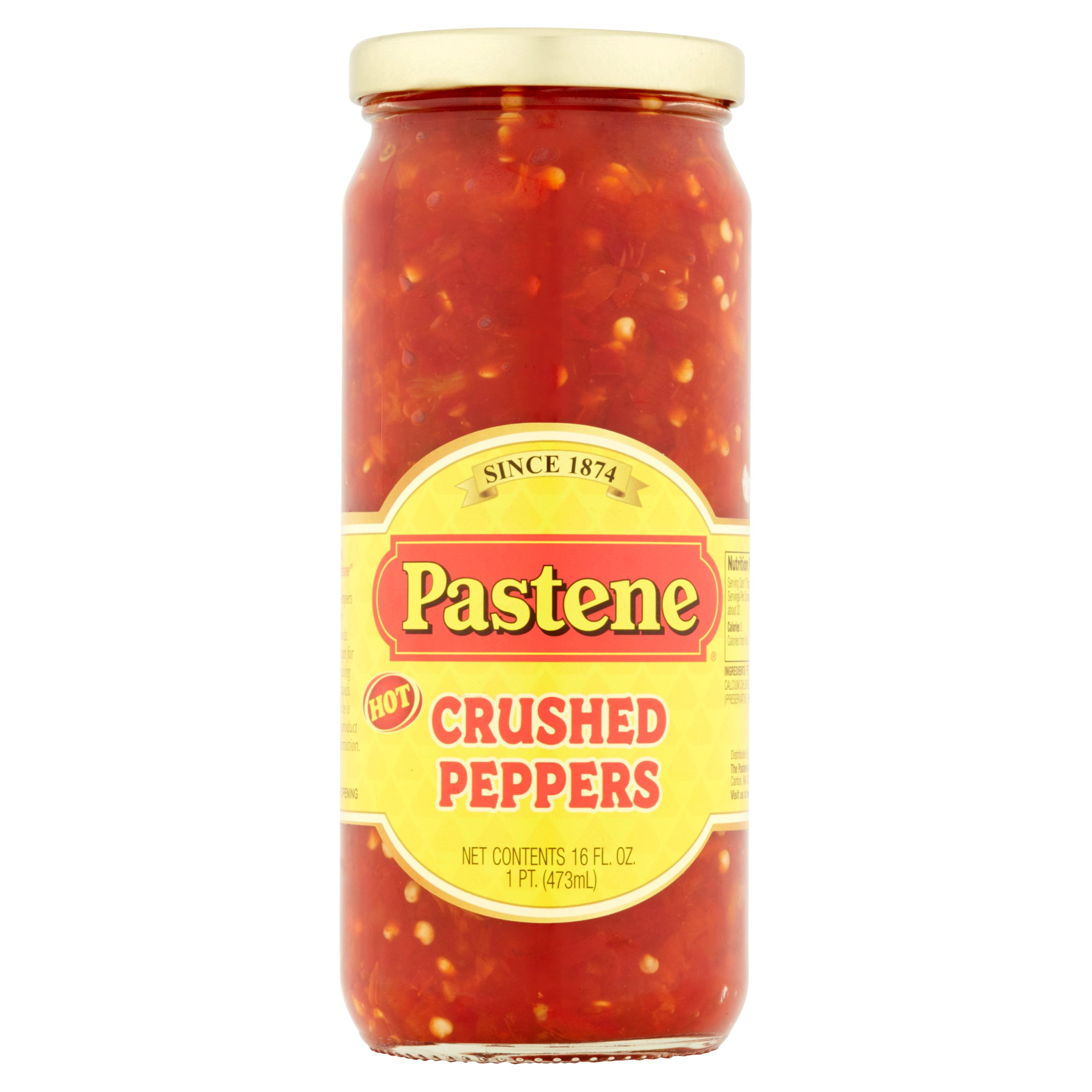 Pastene Hot Crushed Peppers - No Calorie Gluten-Free Kosher 16 fl oz ...
