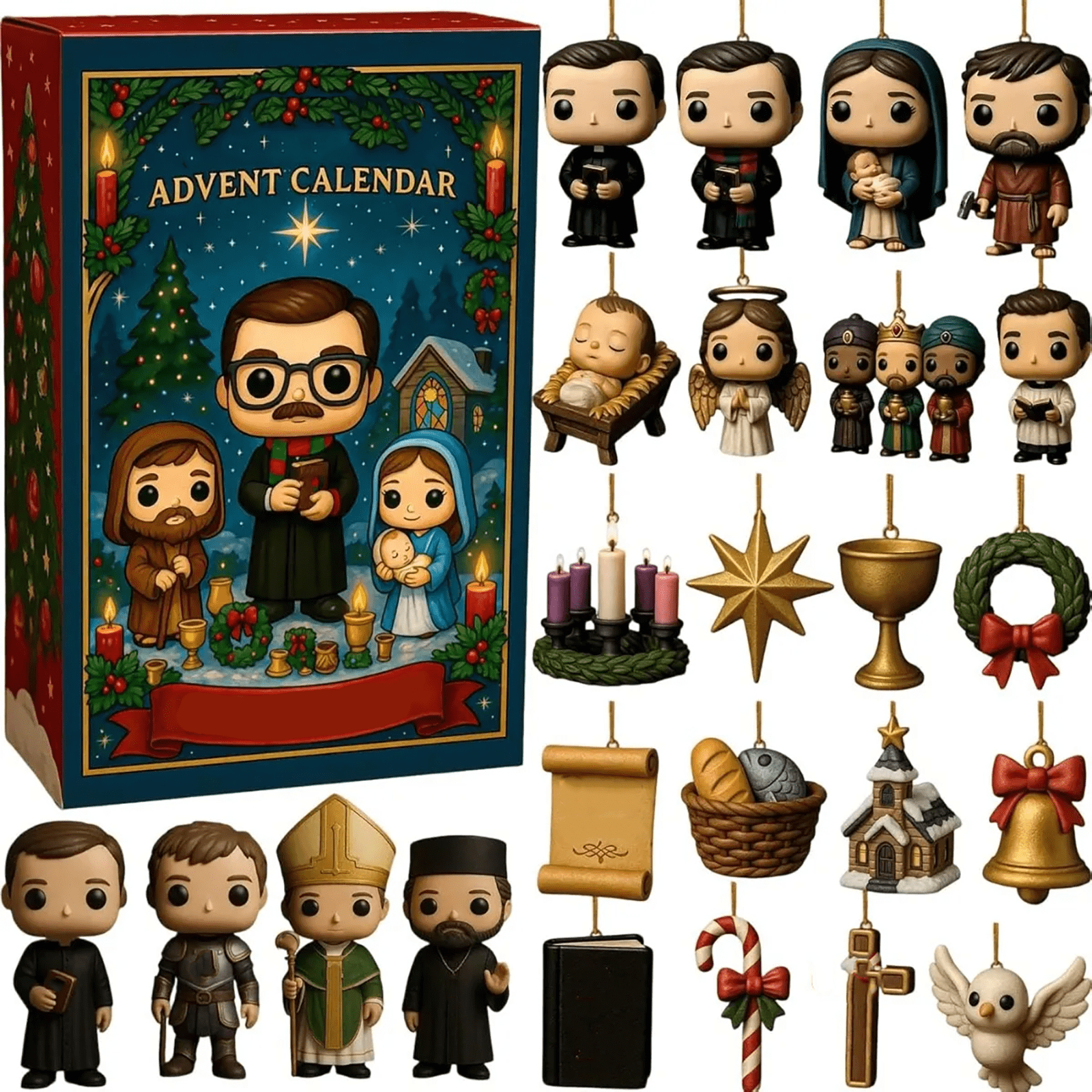 Pastor Advent Calendar 2025, Religious Christmas Countdown Calendar ...
