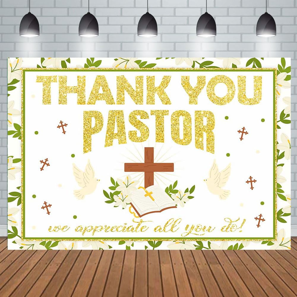 Pastor Appreciation Decorations Pastor Appreciation Backdrop Thank You ...