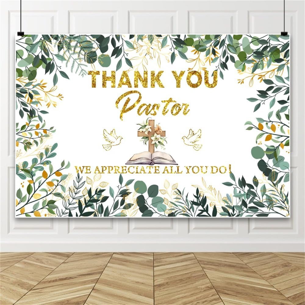 Pastor Appreciation Decorations Pastor Appreciation Backdrop Thank You ...