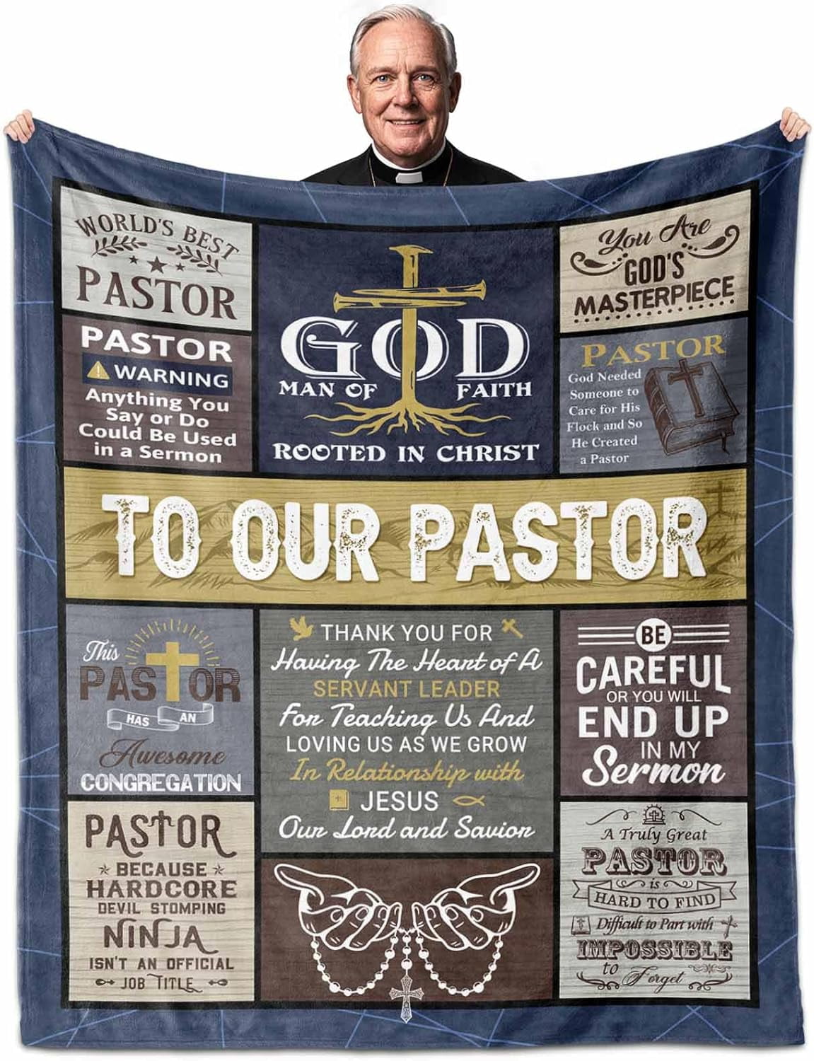 Pastor Appreciation Gifts, Gifts for Pastor Blanket 60"X50", Pastor ...