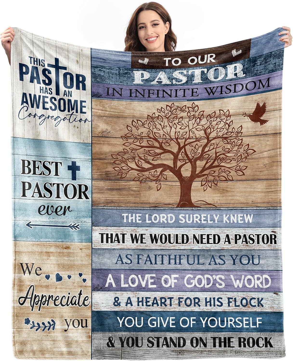 Pastor Appreciation Gifts for Men - Gifts for Male Pastor Blanket 60 ...