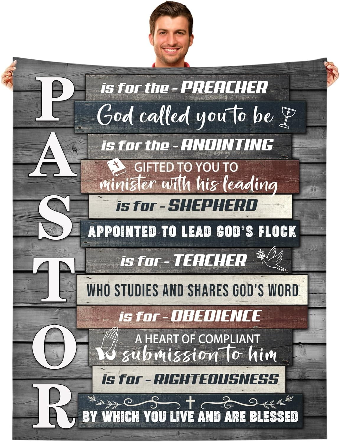 Pastor Appreciation Gifts, Pastor Blanket, Pastor Gifts for Men, Gifts ...