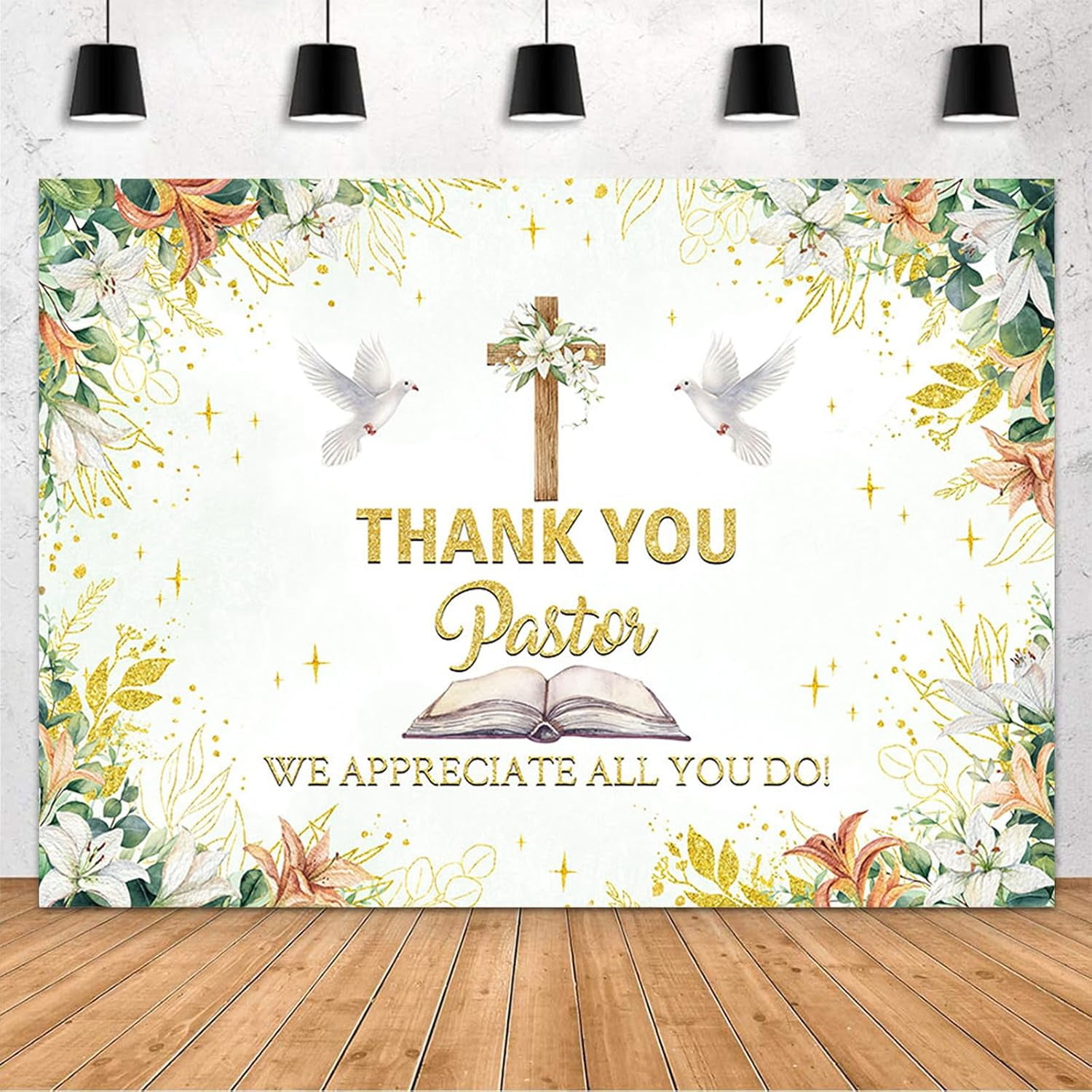 Pastor Appreciation Week Backdrop Thank You Pastor Decorations Banner ...