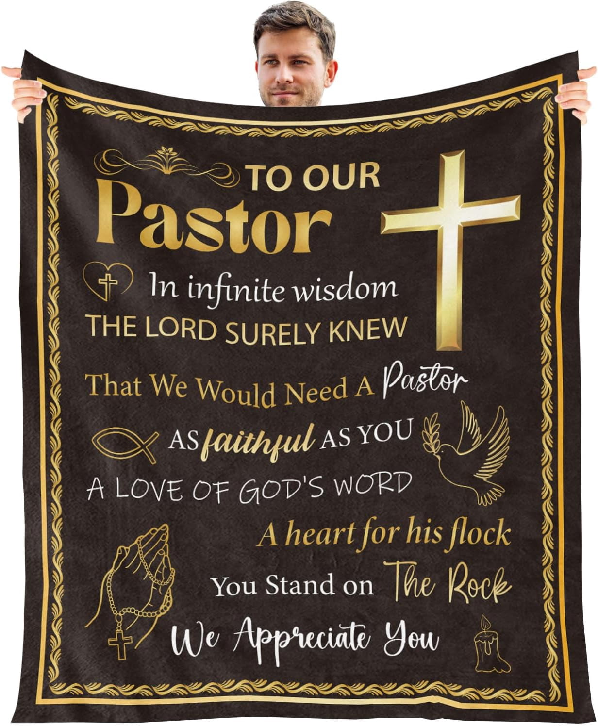 Pastor Blanket Gifts for Men - Pastor Appreciation Gift Blanket for Men ...