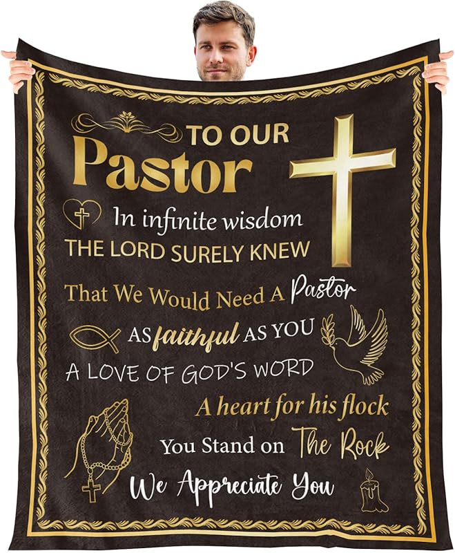 Pastor Blanket Gifts for Men - Pastor Appreciation Gift Blanket for Men ...