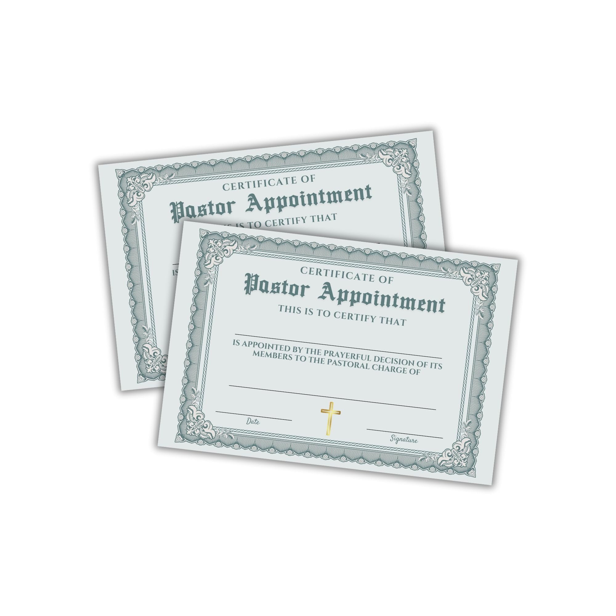 Pastor Certificate of Appointment 12pk 6x9 Cardstock New Church Member ...