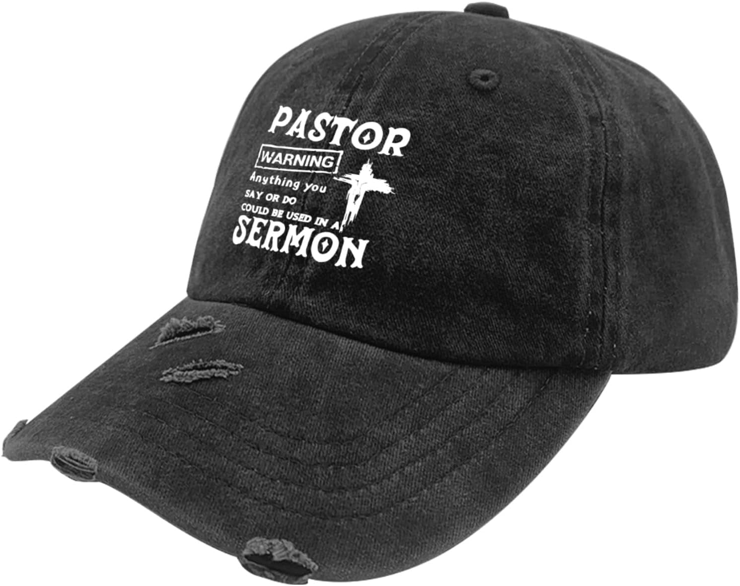 Pastor Gift Pastor Warning Anything You say Trucker Hat Men Vintage ...