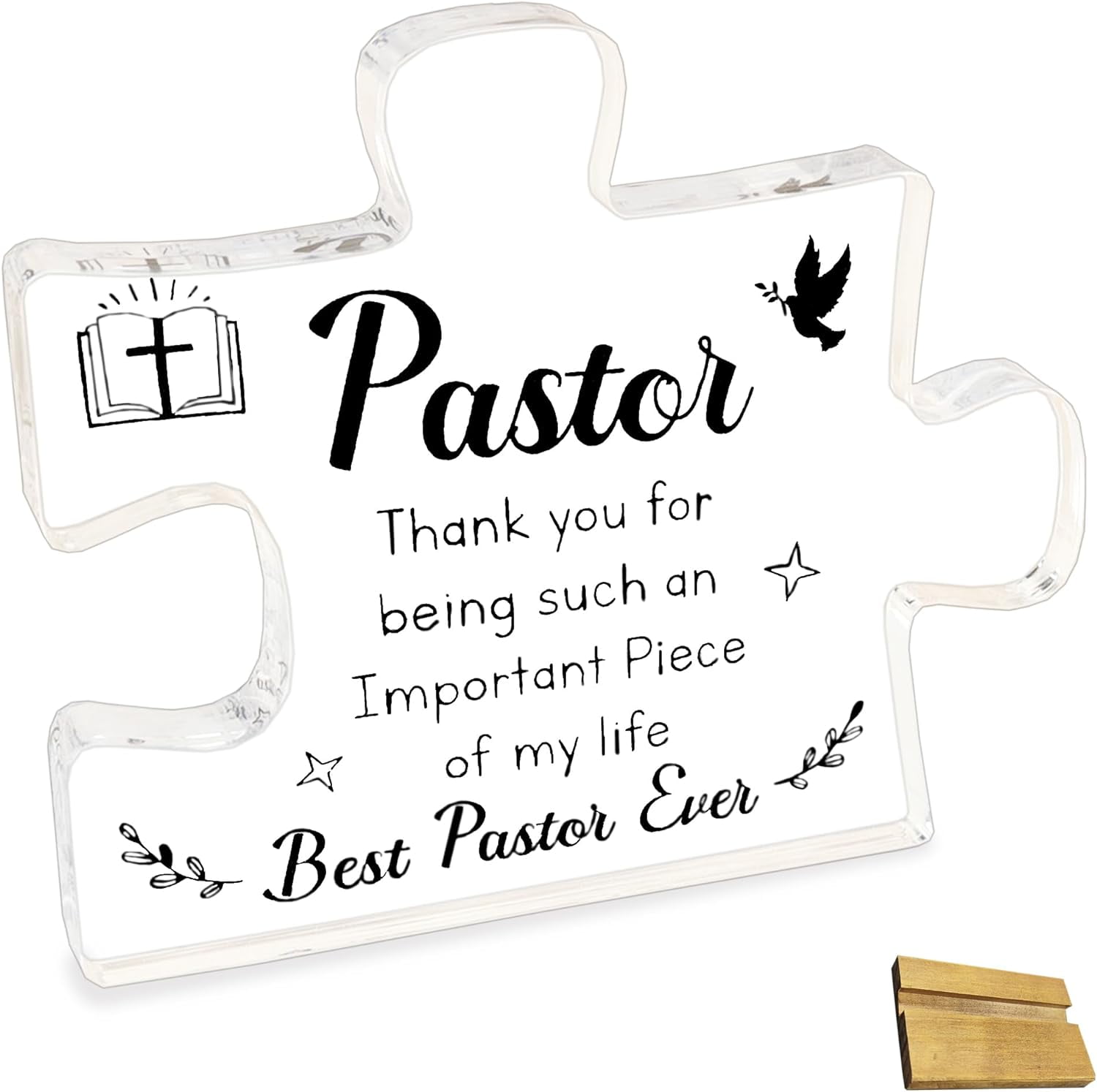 Pastor Gifts Puzzle Acrylic Plaque Sign Office Desk Decorative Sign ...
