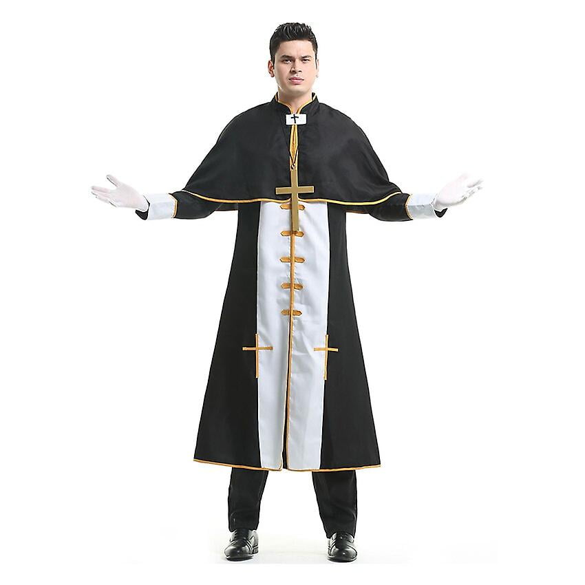 Pastor Minister Priest Robe Monk Christ Christian Clergy Father Cosplay ...