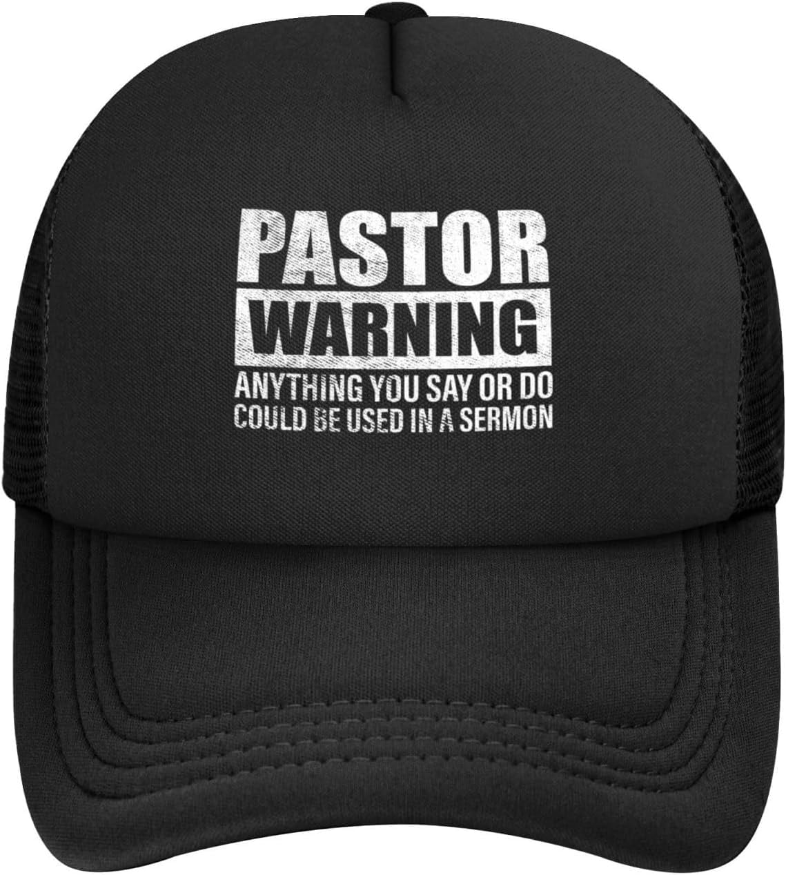 Pastor Warning Anything You Say Adjustable Trucker Hat Vintage Baseball ...