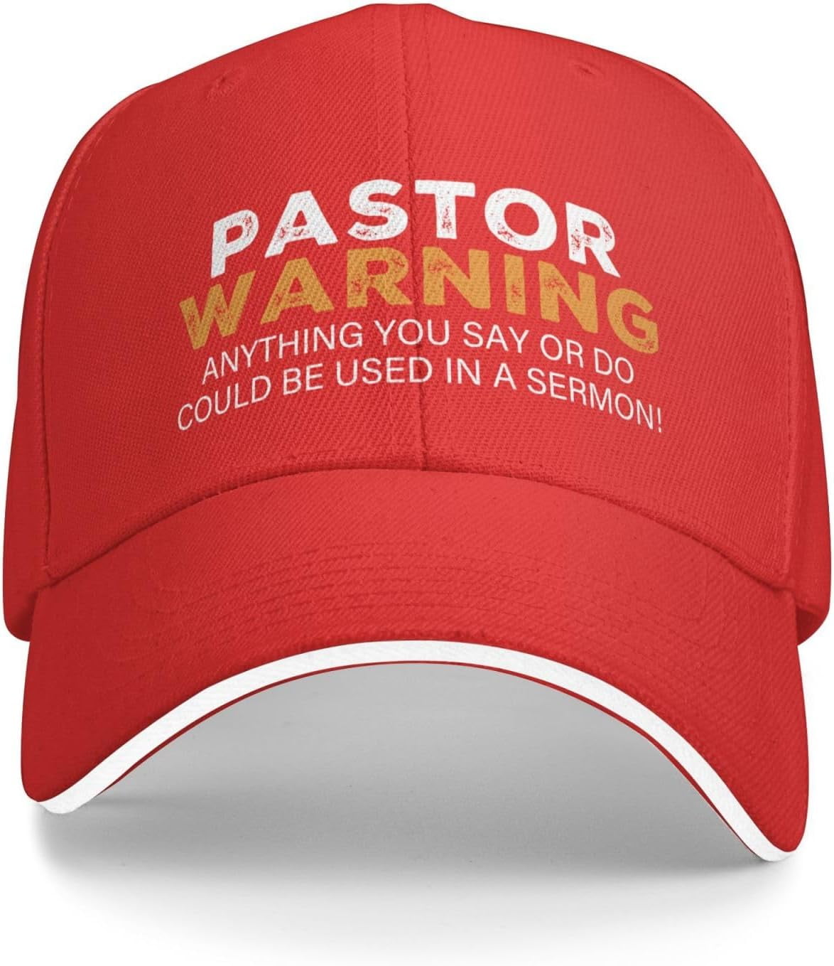 Pastor Warning Hat Pastor Warning Anything You Say Hat Women Baseball ...