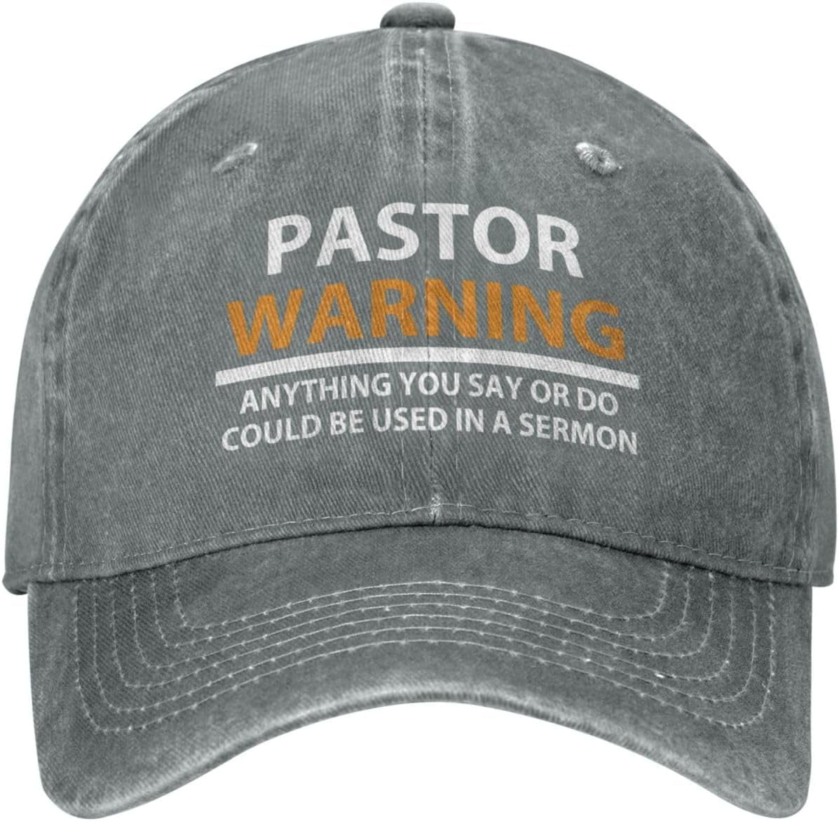 Pastor Warning Hat Pastor Warning Anything You Say Hat Women Baseball ...