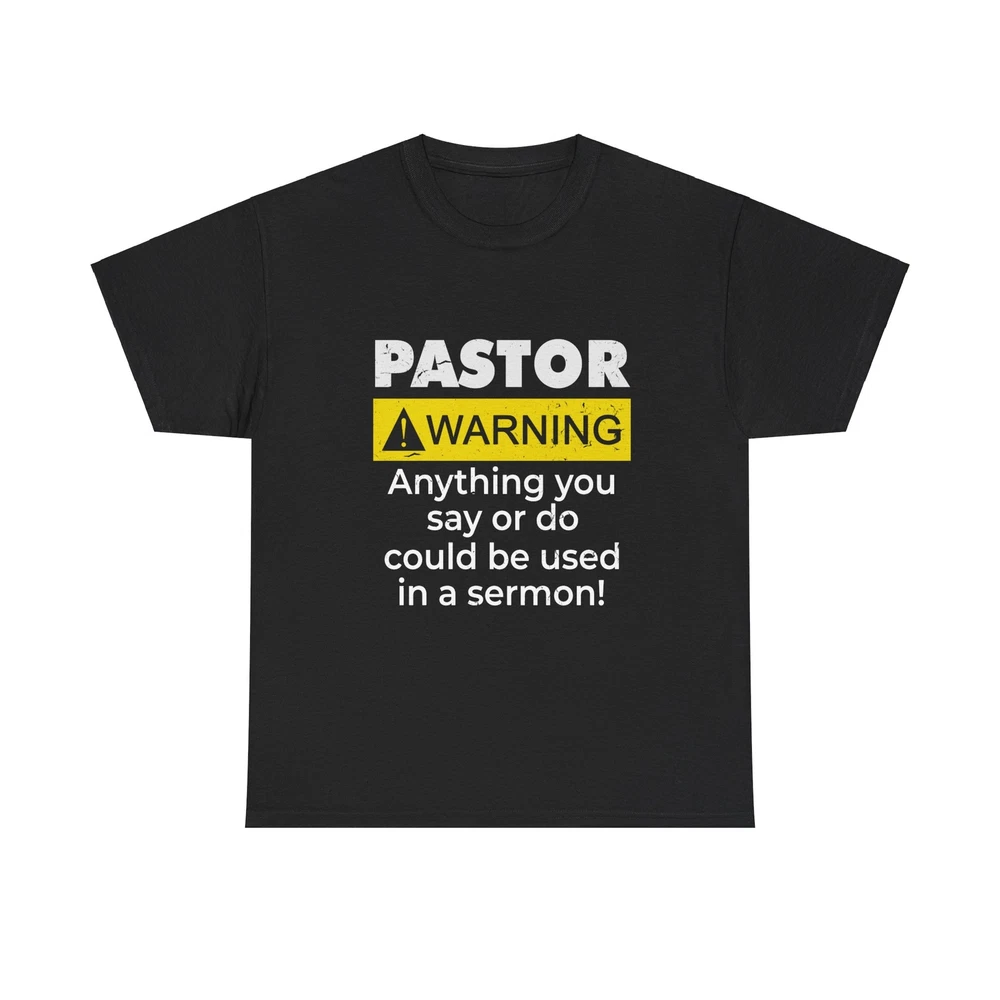 Pastor Warning Sermon Humor Church Preacher Clergy Religious Unisex T ...