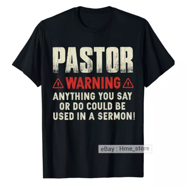Pastor Warning Sermon T-shirt Funny Preacher Christian Catholic ...
