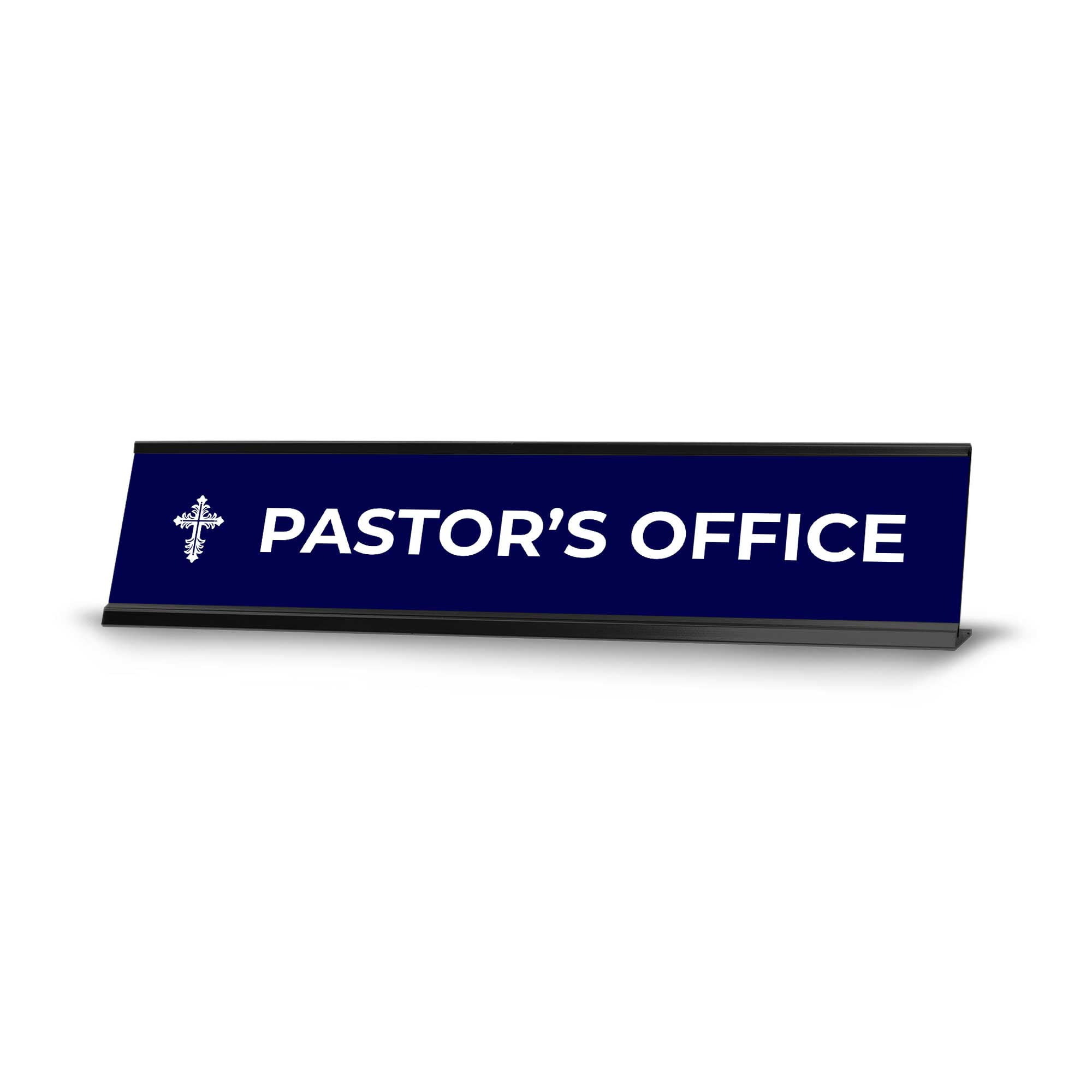 Pastor's Office 2 x 10" Desk Sign with Aluminium Frame | Church Leader ...