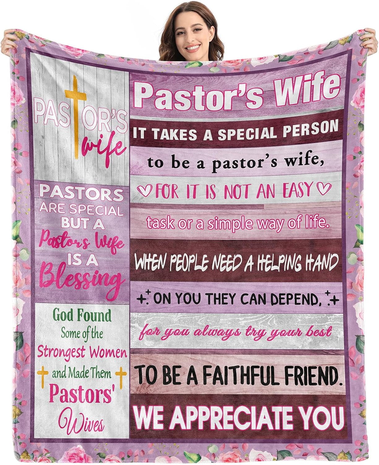 Pastor's Wife Appreciation Gifts Blanket,Appreciation Day Birthday ...
