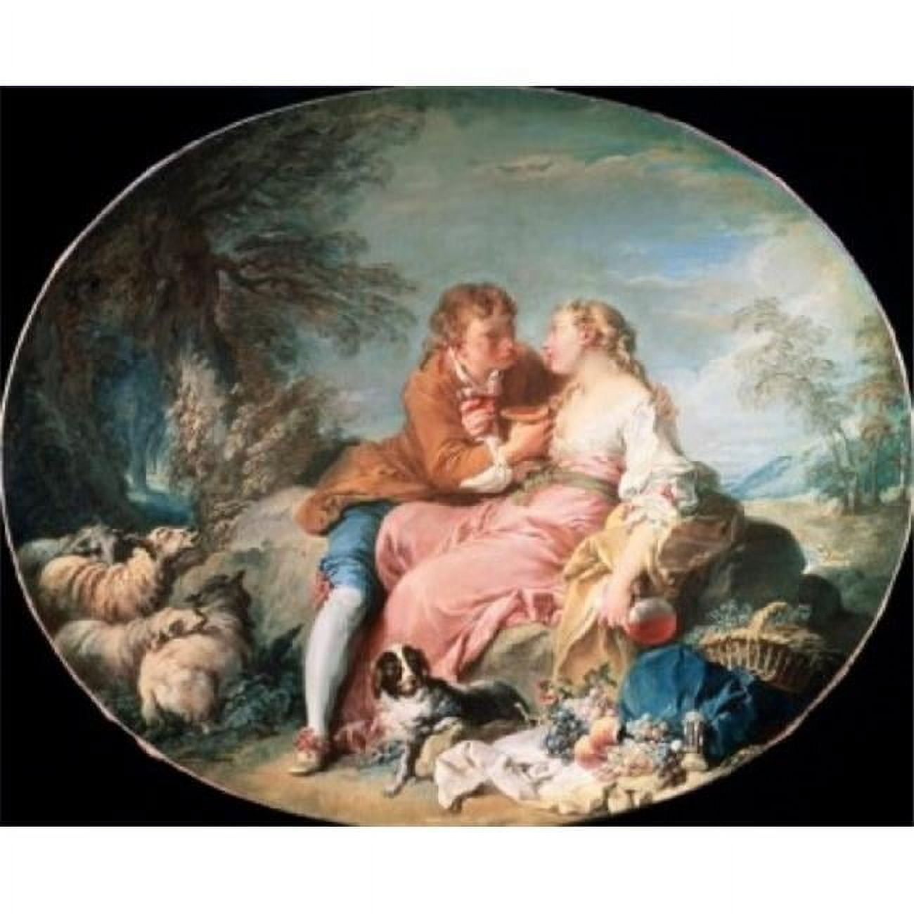 Pastoral Scene Francois Boucher 1703-1770 French Oil on Canvas ...