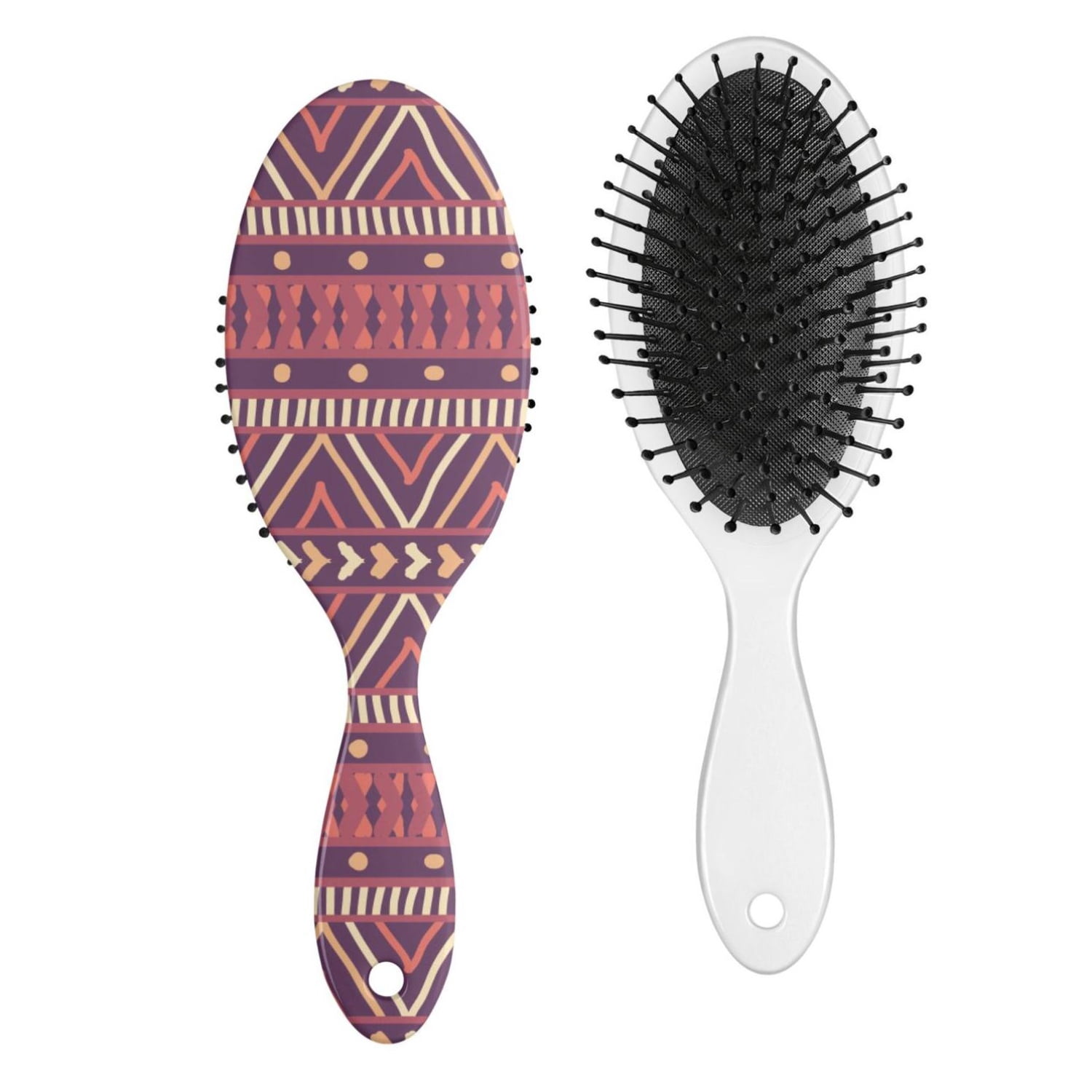 Pastoral Style Hair Brush with Floral and Tribal Patterns, Vintage ...