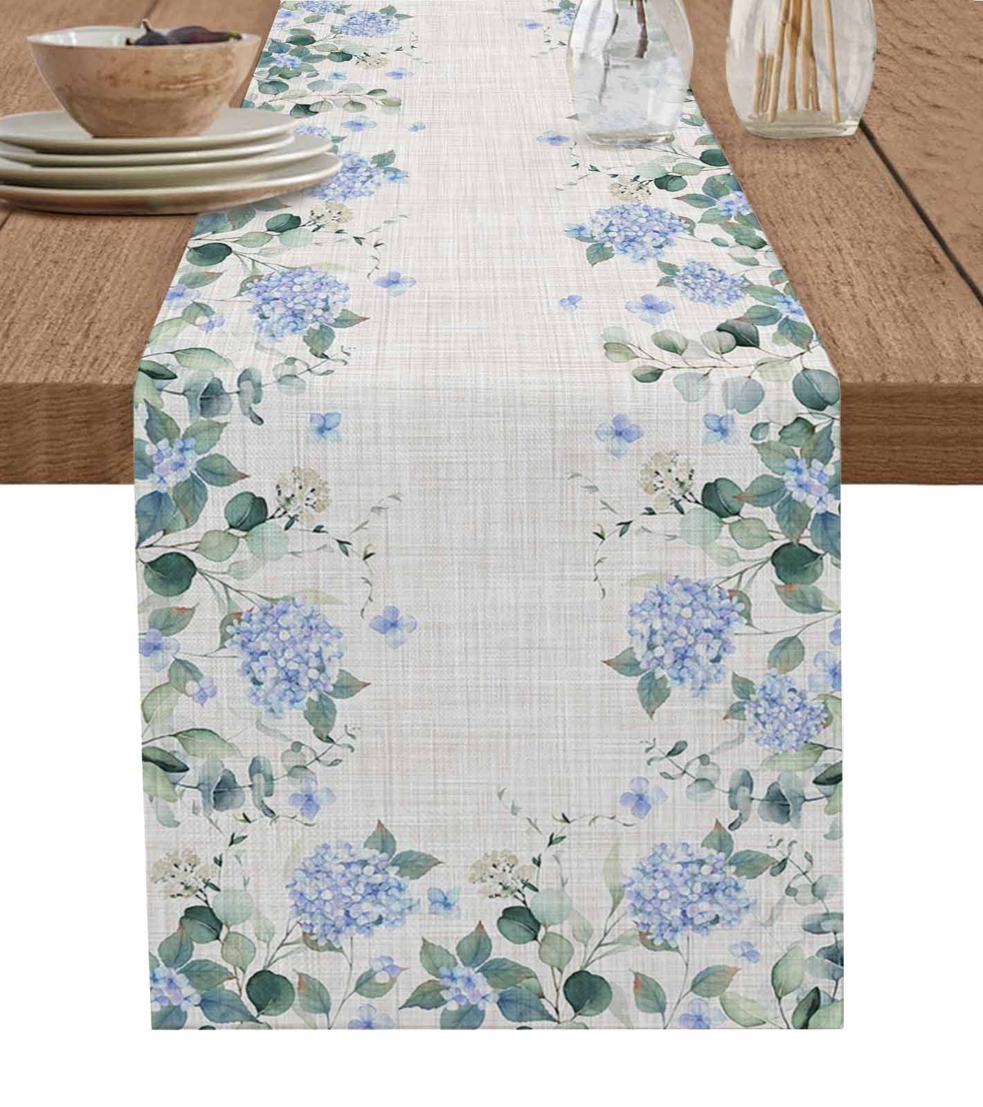Pastoral Style Small Fresh Eucalyptus Leaves Table Runner Holiday Party ...