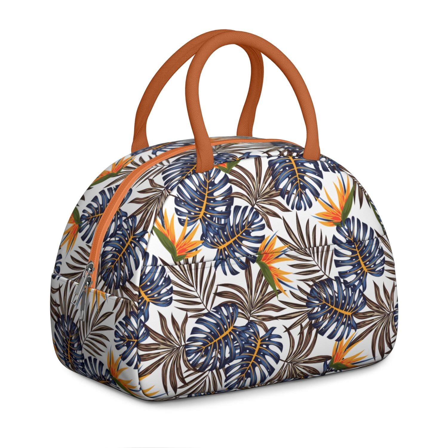Pastoral Toile de Jouy Insulated Lunch Bag, Reusable Cooler Tote with ...