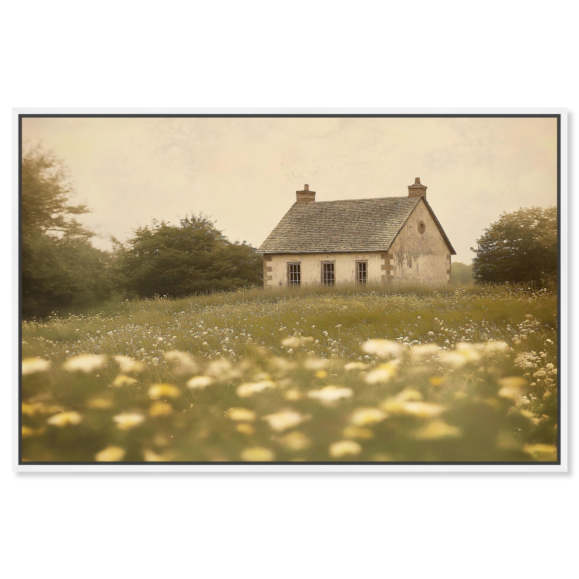 Pastoral Whimsy Canvas Rustic Farmhouse Art by Art Remedy, White Frame ...