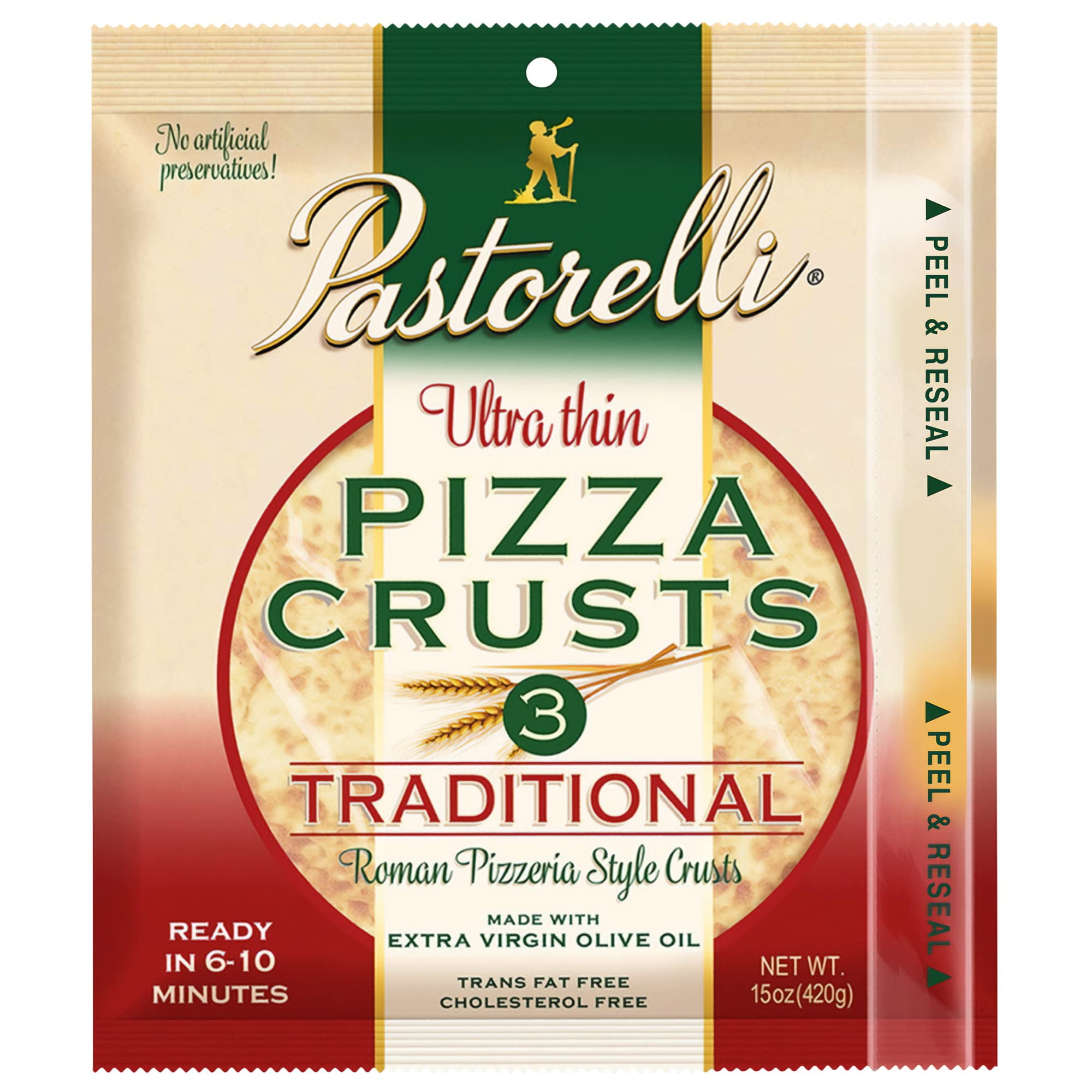 Pastorelli Ultra Thin Pizza Crust Traditional Low Sodium Pizza Crust ...