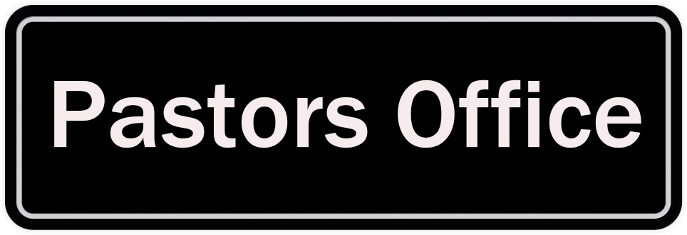 Pastors Office Sign For House (With Strong Adhesive Tape), 3" X 9 ...