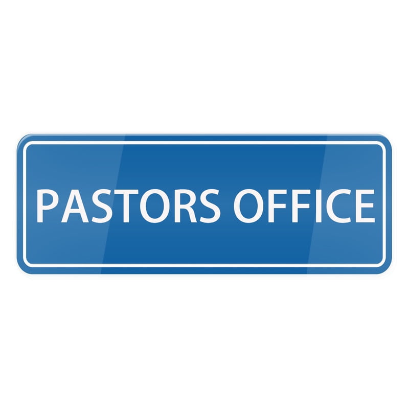 Pastors Office Sign For House (With Strong Adhesive Tape), 3" X 10 ...