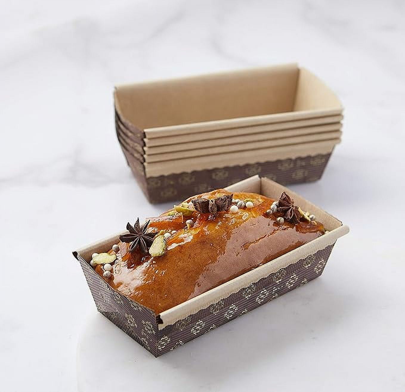 Pastry Chef's Boutique Disposable Rectangular Paper Loaf Pan Molds, All ...
