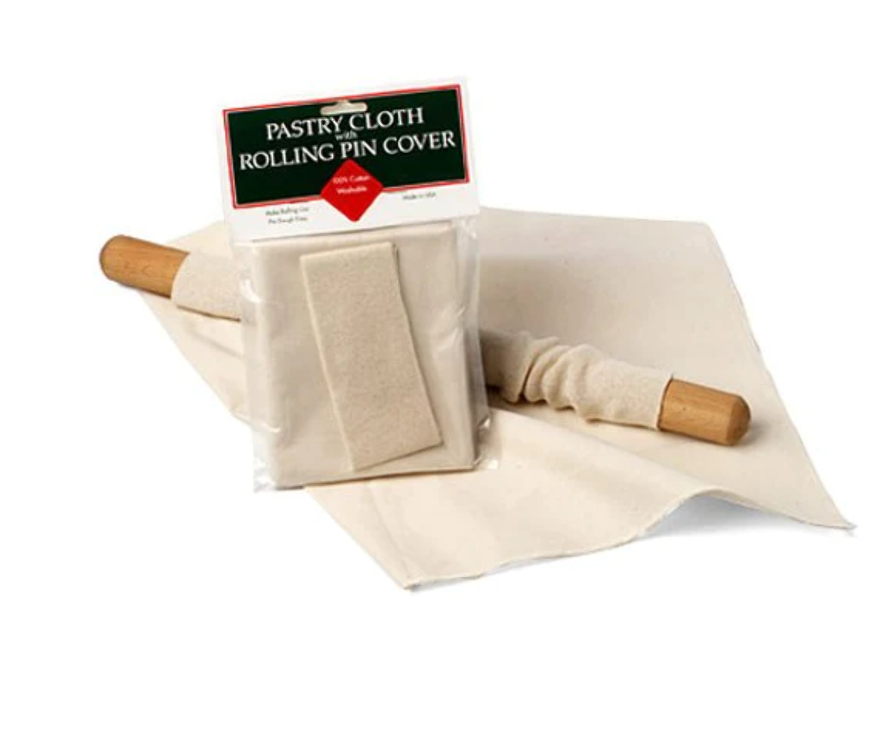 Harold Imports Pastry Cloth with Rolling Pin Cover, Cloth roll ...