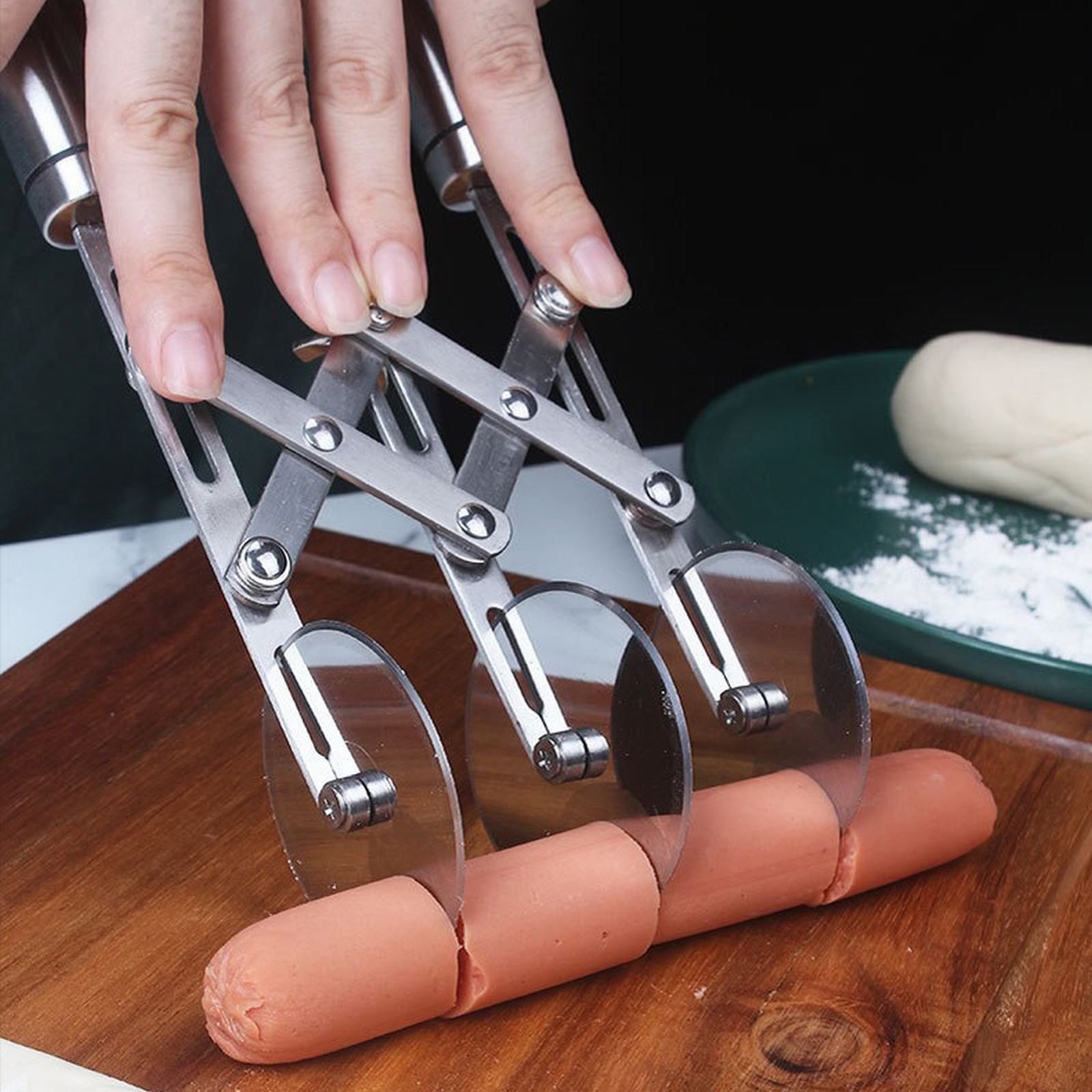 Pastry Cutter Wheel Cutter Stainless Pizza Slicer Multi Round Dough ...