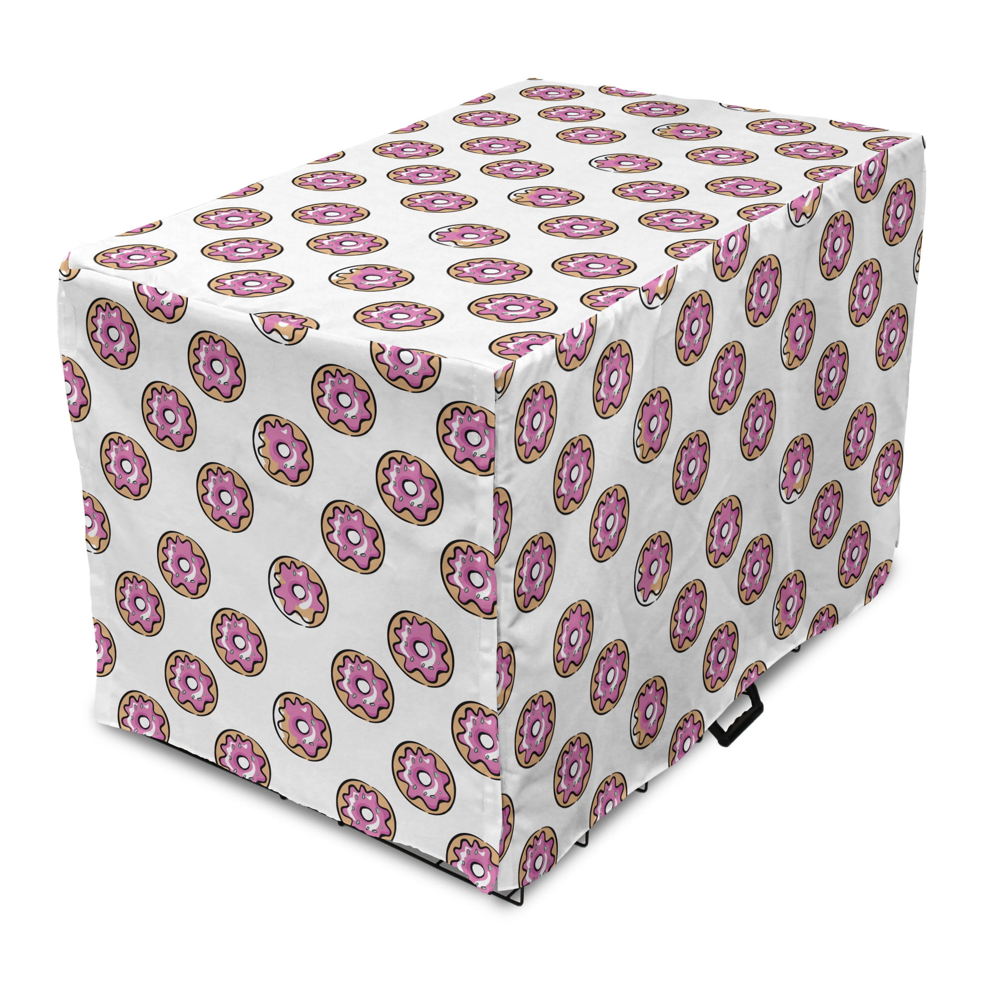 Pastry Dog Crate Cover, Donuts Strawberry Sprinkles Dessert Yummy ...