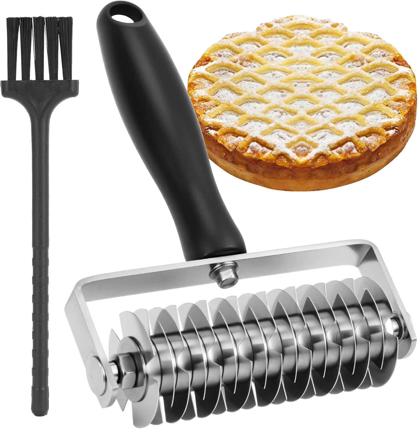 Pastry Lattice Roller Cutter, Premium Stainless Steel Lattice Dough ...