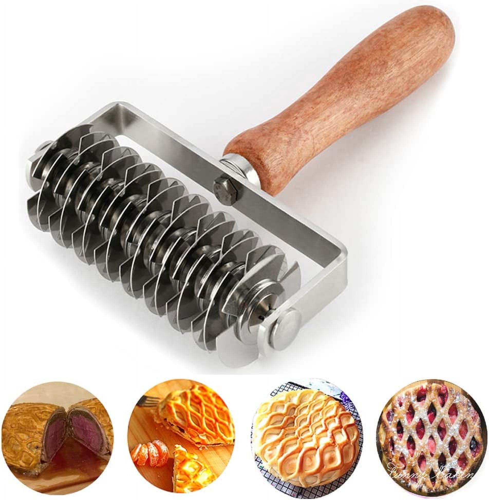 Pastry Lattice Roller Cutter - Stainless Steel Dough Lattice for Pie ...