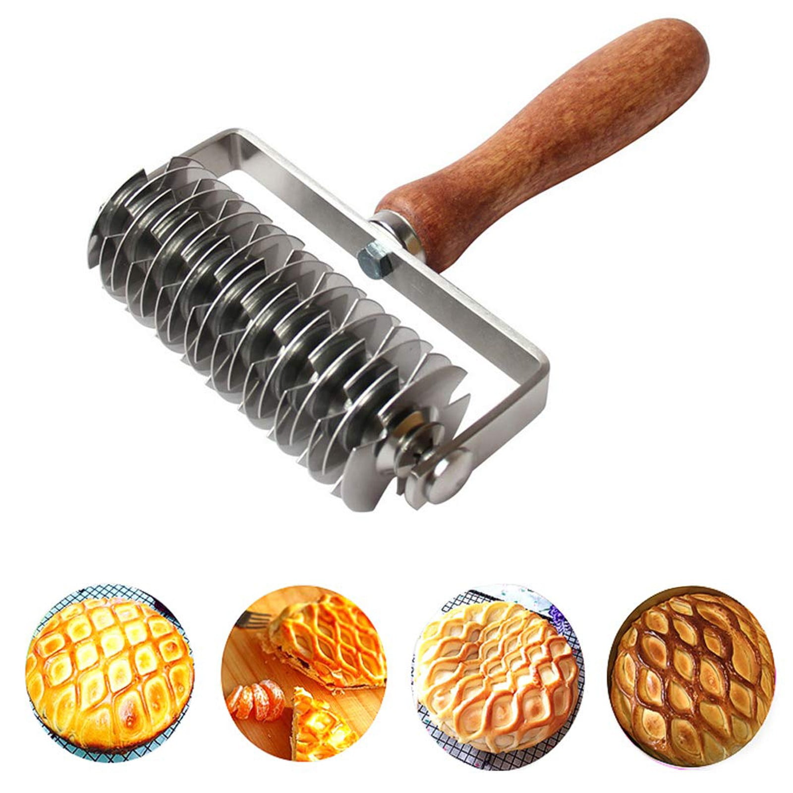 Pastry Lattice Roller Cutter - Stainless Steel Dough Lattice for Pie ...