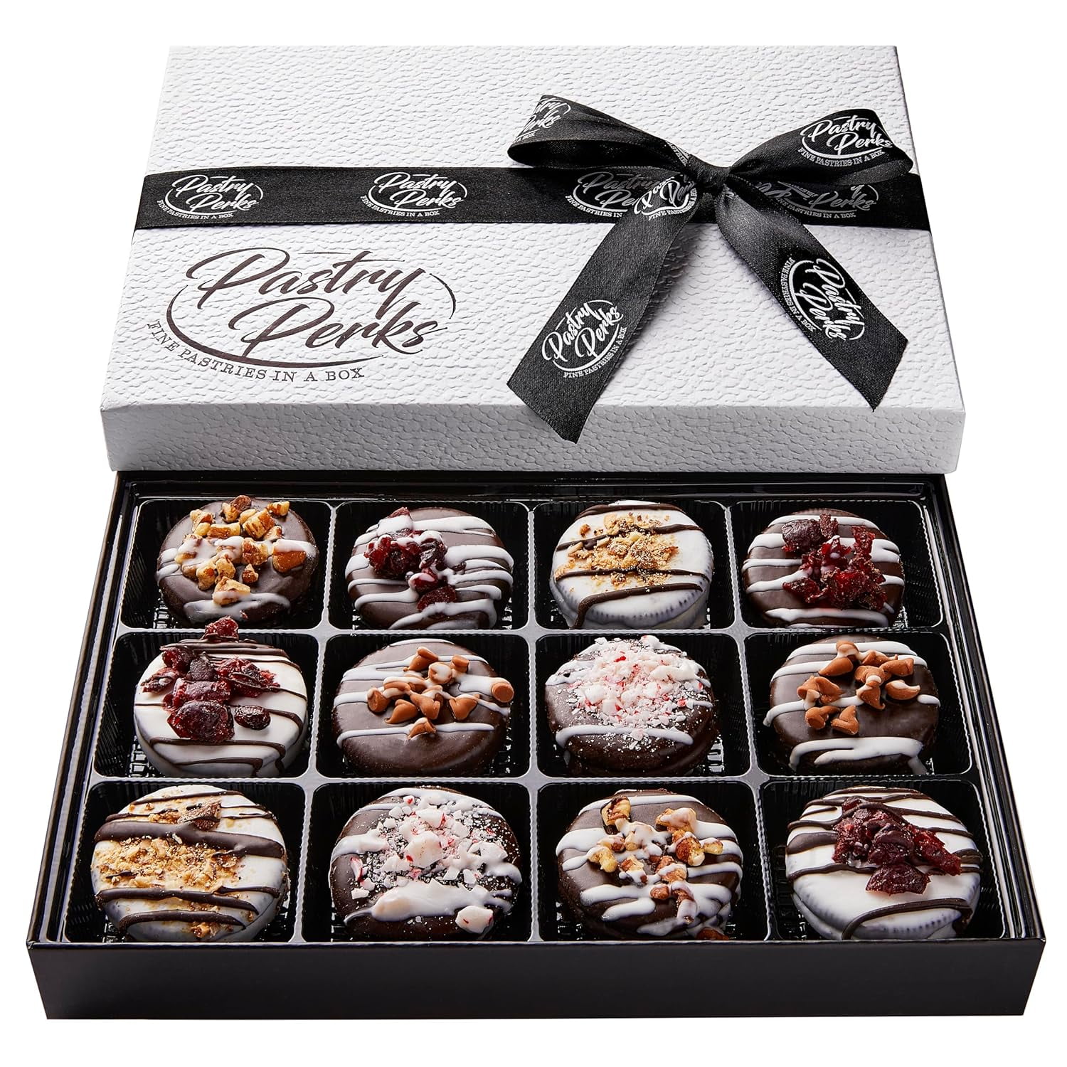 Pastry Perks 12 Gourmet Chocolate-Covered Cookies, Gift Basket ...