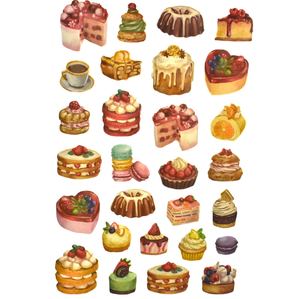 Pastry Treats Puffy 3D Sticker Sheet, 1-Inch, 28-Piece - Walmart.com