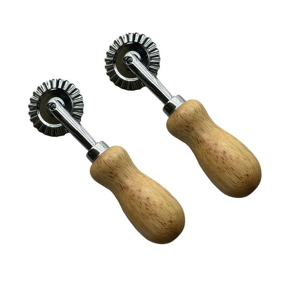 Pastry Wheel Cutter with Fluted Edge, 1.3" Ravioli Crimper and Pasta ...
