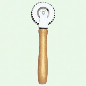 Pastry and Pasta Crimper, 2.25"/5.5cm Metal Wheel with Solid Wood ...
