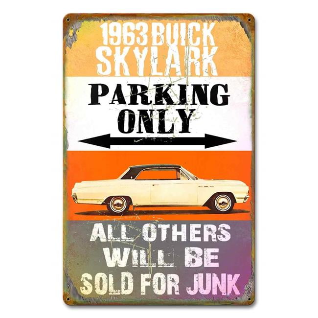 Pasttime Signs 12 x 18 in. 1963 Buick Skylark Parking Metal Sign ...