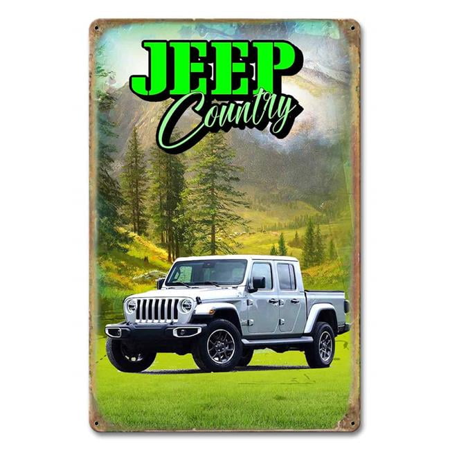 Pasttime Signs 12 x 18 in. Jeep Country Metal Sign - Walmart.com