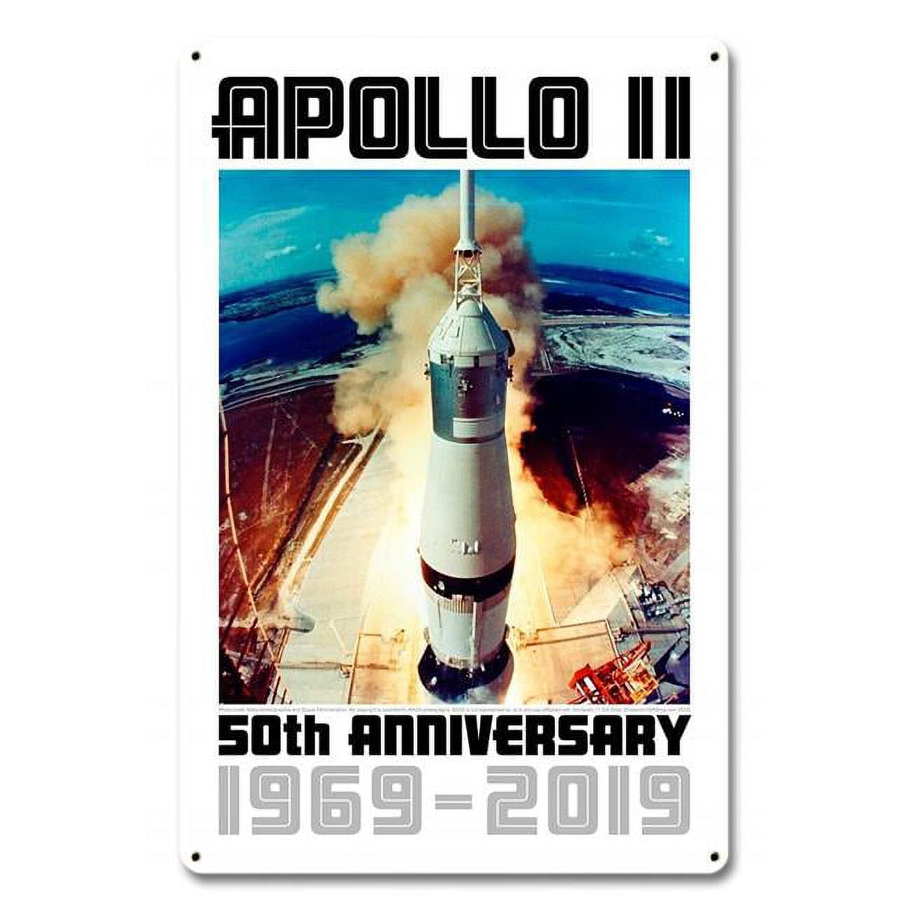 Pasttime Signs 12 x 18 in. Satin - Apollo 11 50th Anniversary Launch on ...